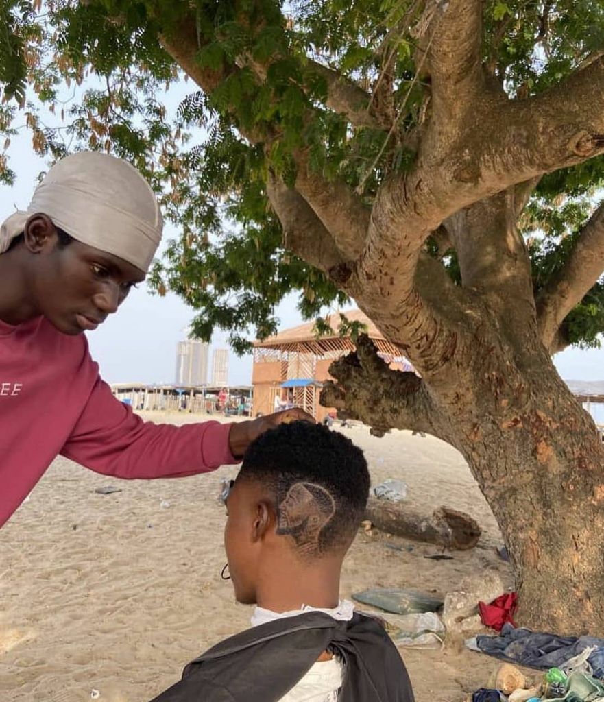 Davido acknowledges fan who got a special haircut of his face on his ...